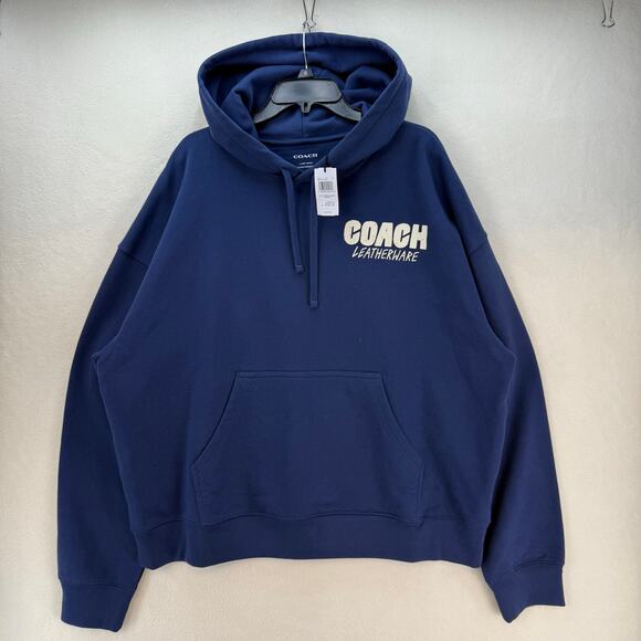 Coach | Shirts | Coach Mens Xlarge Navy Blue Heavy Duty Premium Hoodie ...